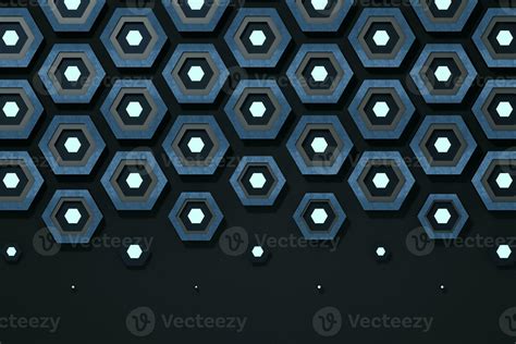 Metal Hexagon Background Sci Fi Pattern 3d Rendering 27856165 Stock