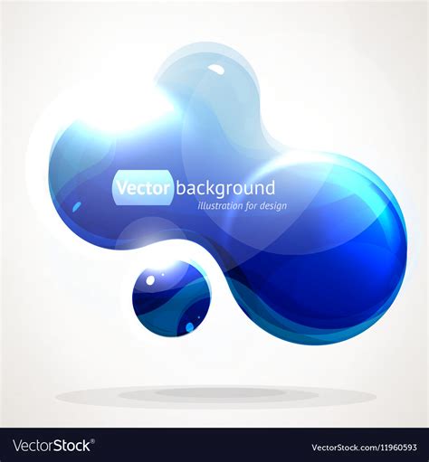 Blue Blob Background Royalty Free Vector Image