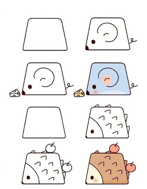 超萌小动物们的简笔画 简笔画图片大全 蒲城教育文学网