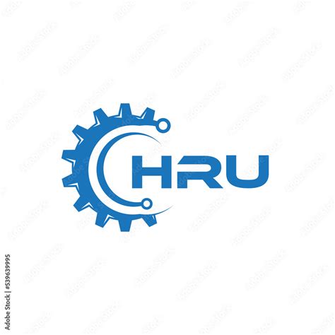 Hru Letter Technology Logo Design On White Background Hru Creative Initials Letter It Logo