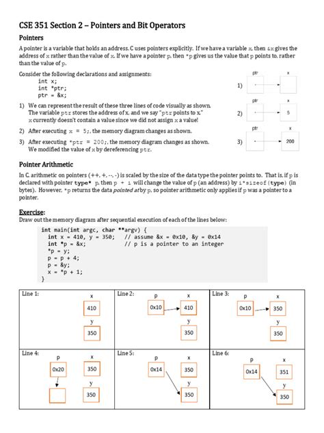Worksheet Sln Pdf Pointer Computer Programming Integer Computer Science