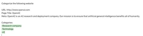 Website Content Categorization Prompt Assistance Openai Api