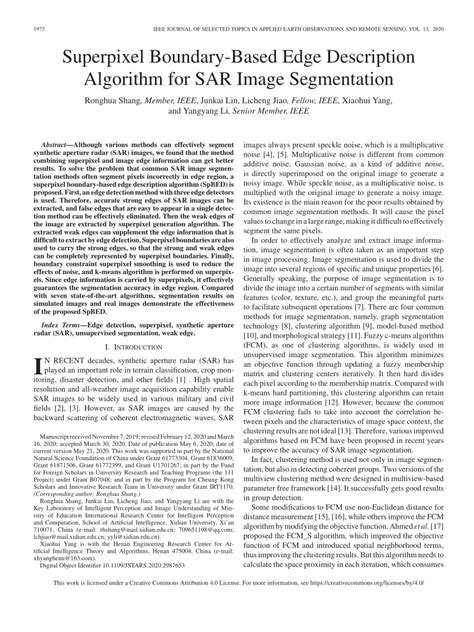 Pdf Superpixel Boundary Based Edge Description Algorithm For Sar Image Segmentation