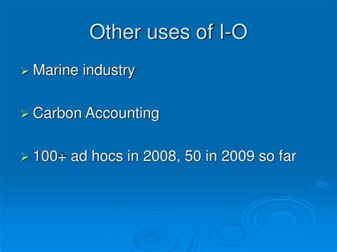 Ppt The Use Of The Scottish Input Output Framework For Policy