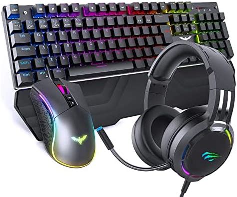 Havit In Wired Mechanical Keyboard Mouse Headset Combo Set Blue Switch RGB Keyboard