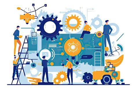 Launching New Product Or Service Technology Development Process Stock Image Image Of Line