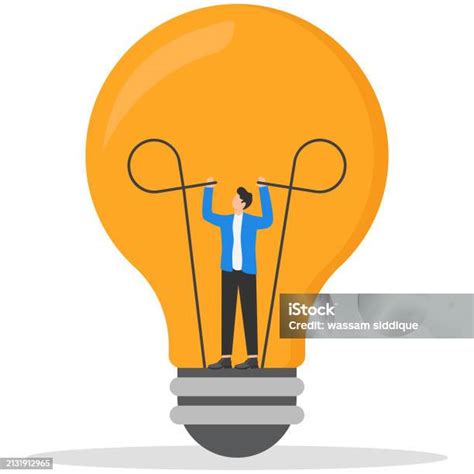사업가나 관리자는 아이디어 전구를 꽂습니다 새로운 비즈니스 아이디어 촉발 창의성 혁신 프로세스 및 솔루션 개념에 대한 스톡 벡터 아트 및 기타 이미지 Istock