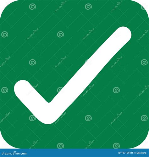 Green Checkbox Check Stock Vector Illustration Of Approved 107159416