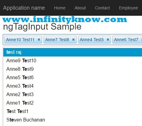 Angularjs Input Tags List Autocomplete Textbox NgTagsInput InfinityKnow