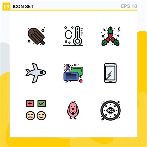 Ensemble De 9 Symboles Dicônes Dinterface Utilisateur Modernes Signes Pour Huawei Téléphone