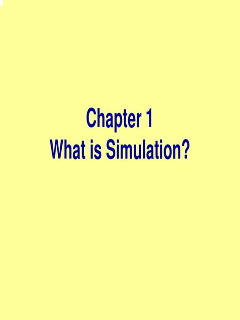 simulation 01 pdf computer simulation simulation