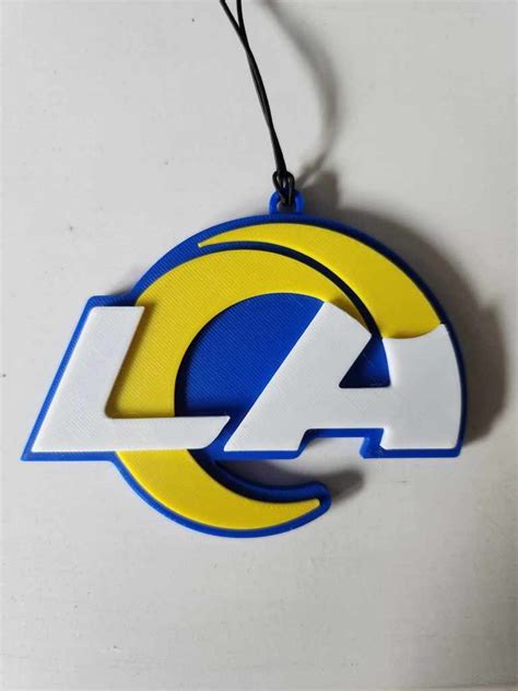 Los Angeles Rams Car Rearview Mirror Ornament By Salvadori3d Download