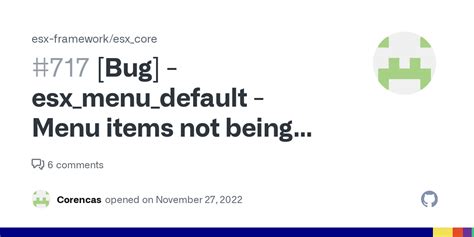 Bug Esxmenudefault Menu Items Not Being Shown · Issue 717