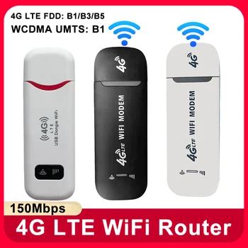 4G Wireless LTE WiFi Router 4G SIM Card Portable 150Mbps USB Modem Pocket Hotspot Dongle Mobile