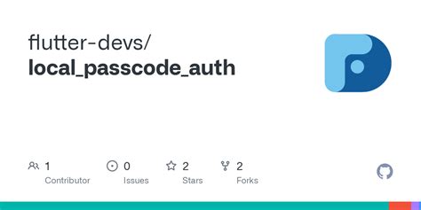 Github Flutter Devslocalpasscodeauth