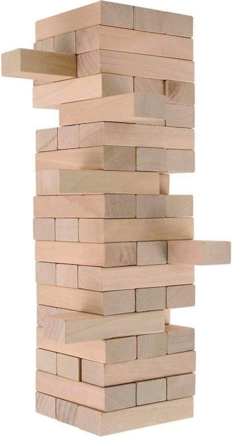 Buy Tumbling Tower Plain Pine Wood Block Stacking Game Challenging