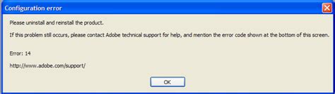 Error Improper Configuration Adobe Community