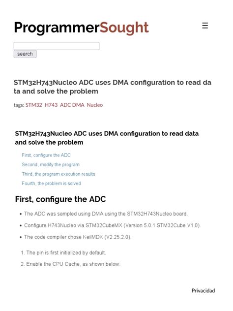 Stm32h743nucleo Adc Uses Dma Configuration To Read Data And Solve The
