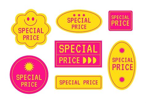 Premium Vector A Collection Of Different Colored Labels With Special