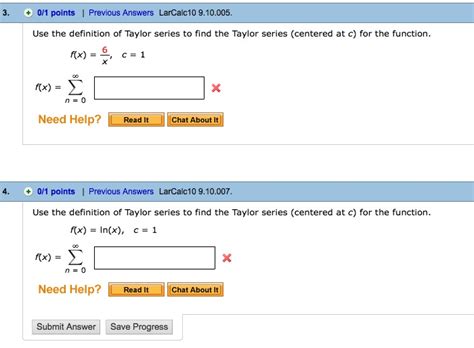 Solved Use The Definition Of Taylor Series To Find The