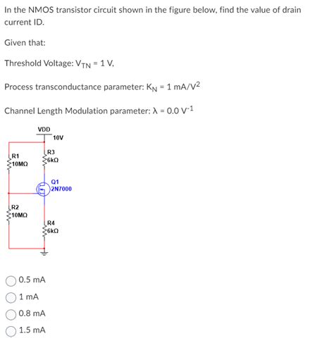 Solved Please Answer This Question In The NMOS Transistor Chegg