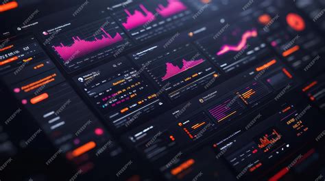 Modern Data Analytics Dashboard With Interactive Graphs And Charts In Dark Mode Premium Ai