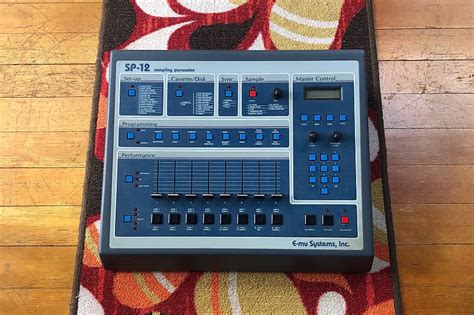 Emulator Emu SP Sampling Drum Machine Blue Grey Reverb