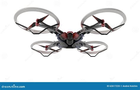 Sci Fi Hi Tech Drone Quadcopter With Remote Control Stock Illustration