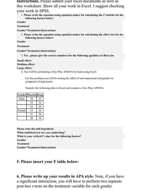 Instructions Please Submit Your Excel Documents As
