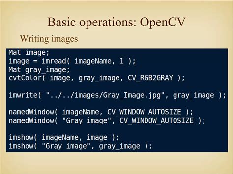Image Processing With Opencv Odp