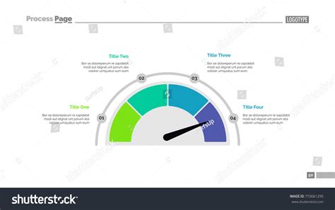 Half Pie Chart Slide Template Stock Vector Royalty Free