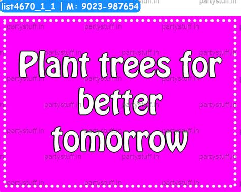Tree Plantation Slogans 2 Cards In Nature Theme