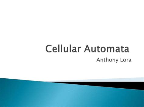 Ppt Cellular Automata Powerpoint Presentation Free Download Id2849009