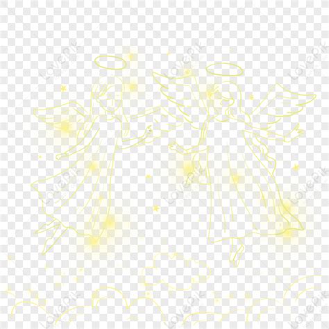 만화 일러스트 크리스마스 빛나는 천사리스트조명 효과날개 Png 일러스트 무료 다운로드 Lovepik