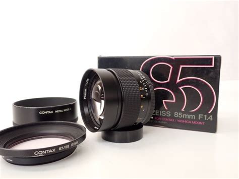 Contax コンタックス 単焦点レンズ Carl Zeiss Planar 85mm F4 T Aeg プラナー Y Cマウント 元箱付き 6c023 2 ヤシカ、コンタックス ｜売買された
