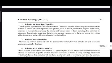Psy514 Lecture 33 Consumer Psychology Short Lecture Vu Lectures Youtube