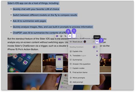 How To Use AI Read Aloud Feature In Sider
