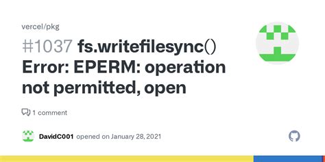 Fswritefilesync Error Eperm Operation Not Permitted Open · Issue