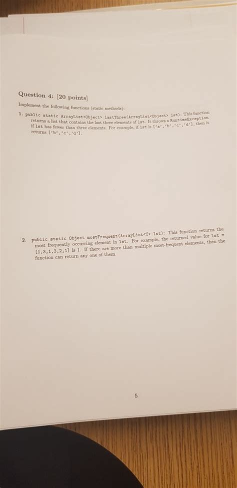 solved question 4 [20 points implement the following