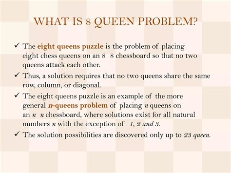 8 Queens Problem Using Back Tracking Pptx Programming Languages