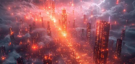 Quantum Computer Concept With Cpu Processor Stock Illustration