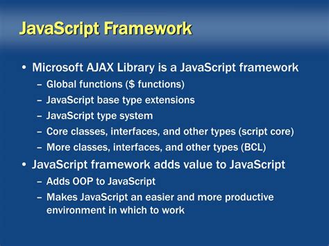 PPT The Microsoft AJAX Library PowerPoint Presentation Free Download ID 1234442