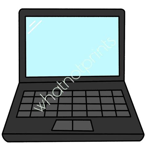 Laptop Notebook PNG Transparent Background Commercial Use OK Clipart Instant Digital Download Etsy