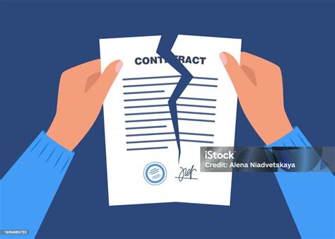 계약서를 찢는 손 부서지거나 찢어진 계약서를 들고 있는 손 구겨진 종이 거래 종료 개념입니다 파트너십 취소 벡터 그림입니다