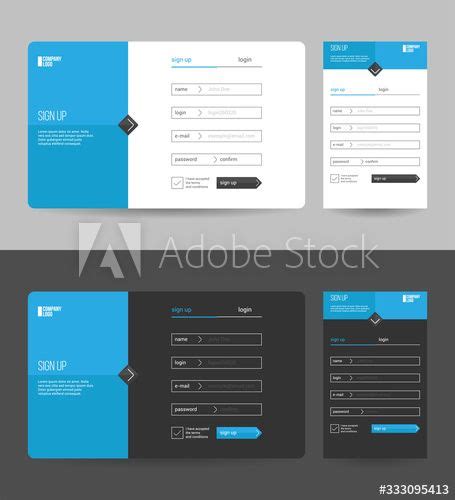 login sign up form ui ux design mobile app desktop app web site