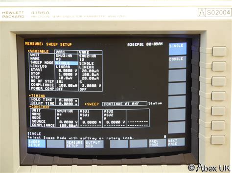 Hp Agilent 4156a Semiconductor Parameter Analyser Curve Tracer