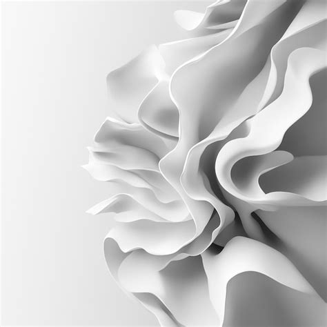 Exploring The Ethereal Beauty Of Monochromatic Abstract Art In Fluid Organic Forms Premium Ai