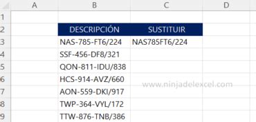 Función SUSTITUIR ANIDADA en Excel Ninja del Excel