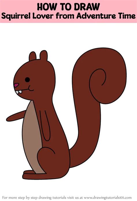 How To Draw Squirrel Lover From Adventure Time Adventure Time Step By Step