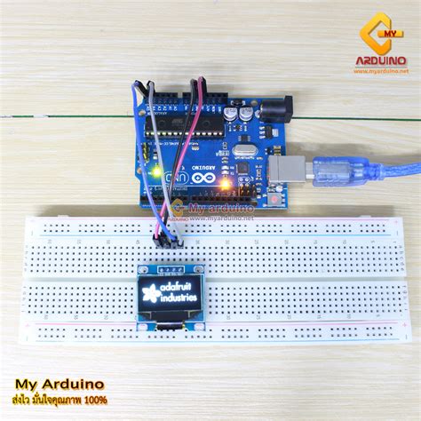 สอนใช้งาน Arduino จอแสดงผล Oled 128x64 แบบ I2c สีขาว ขาย Arduino